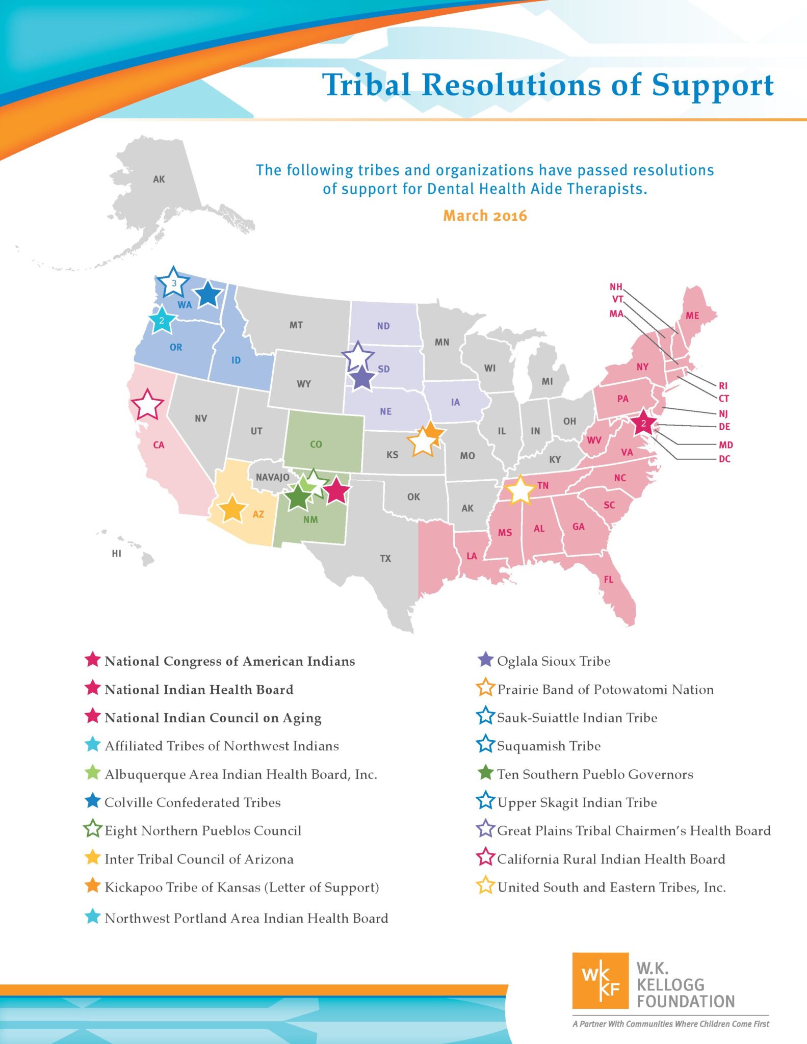 Map: Tribal Resolutions of Support For Dental Therapy – Dental Therapy ...